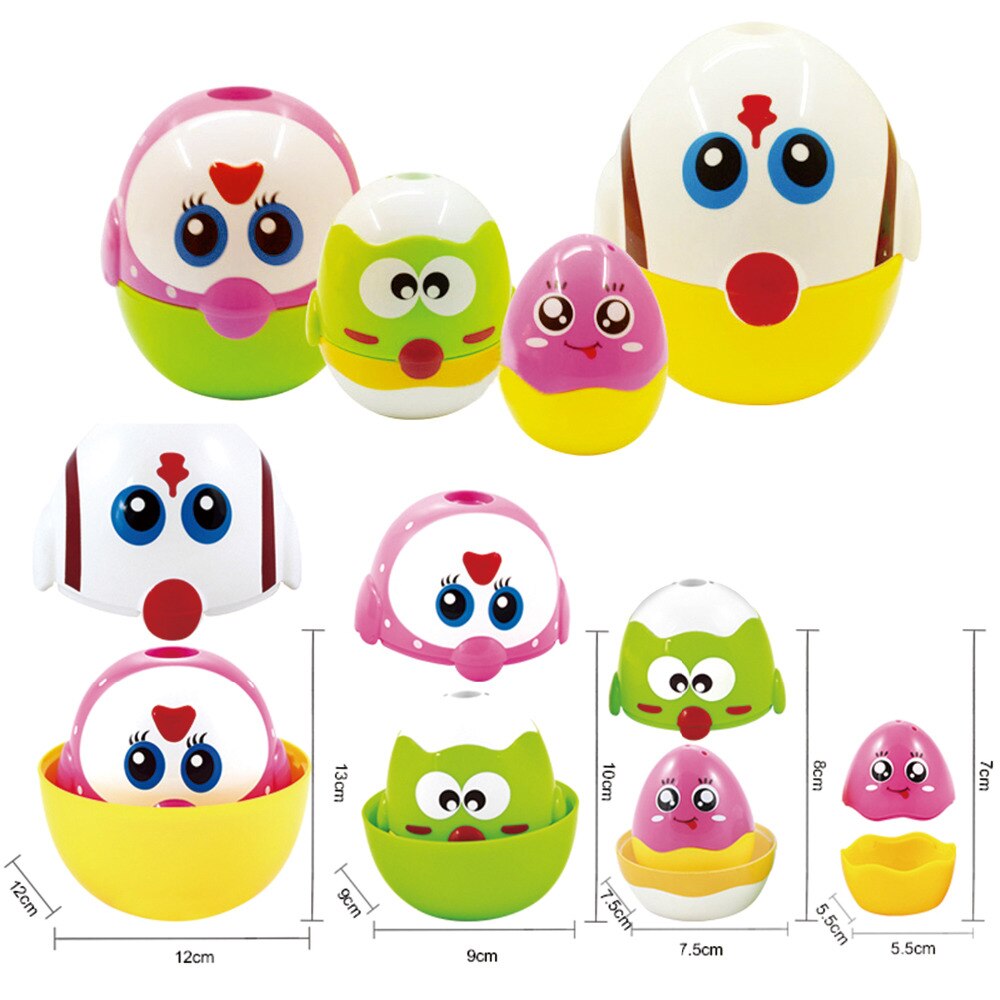 4pcs/set Egg Shape Family Nesting Dolls Set Colorf... – Grandado