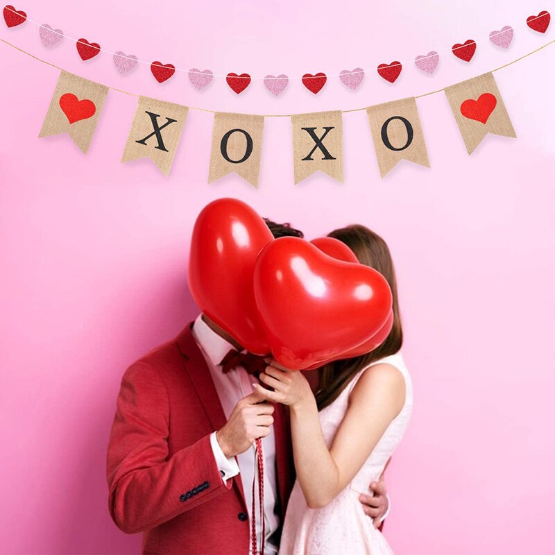 Valentine's Day Heart XOXO Banner for Engagement W... – Grandado