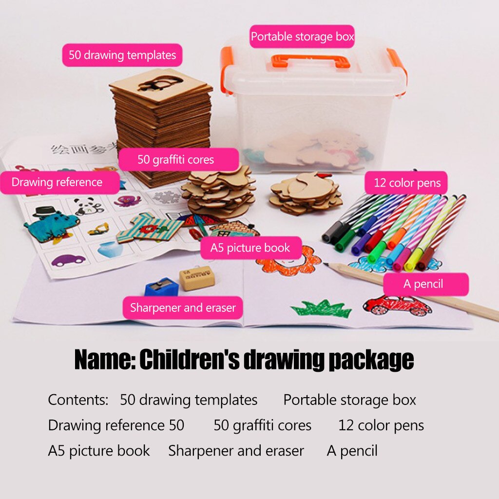 Children's School Supplies Color Graffiti Coloring... – Grandado