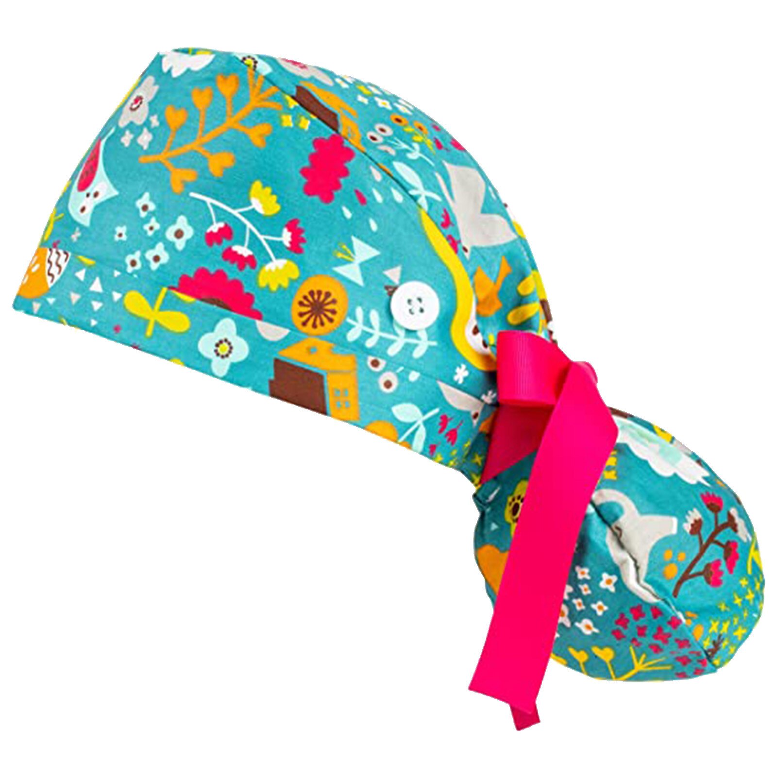 Unisex Katoen Scrubs Cap Met Knoppen Zweetband Bou... – Grandado