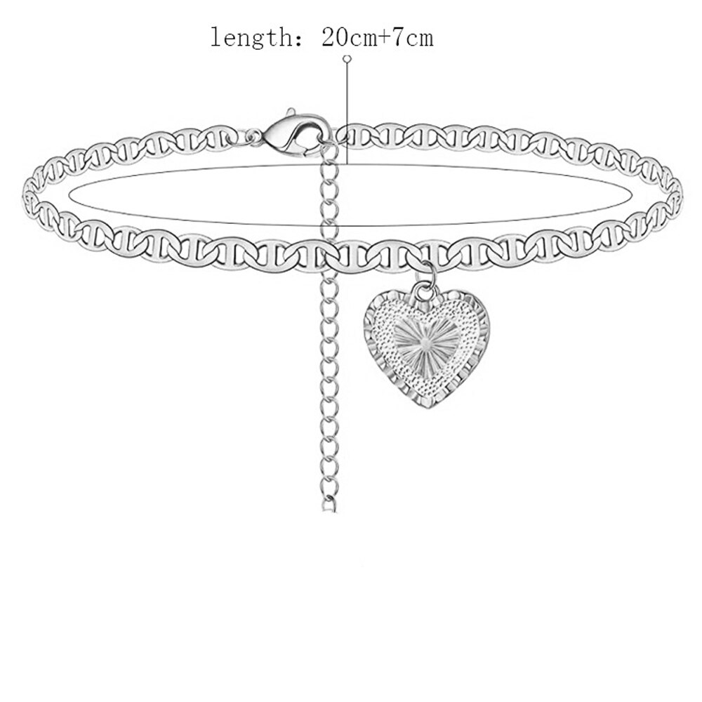 Letter A-Z Leg Bracelet For Women Heart Initials A... – Vicedeal