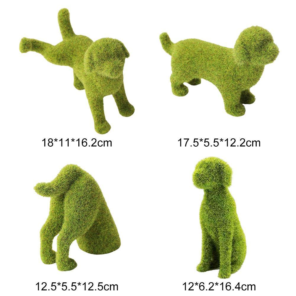 Garden Decor Peeing Dog Topiary Flocking Dog Sculp... – Grandado