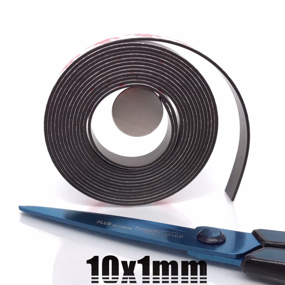 3 Meter/los Gummi Magnet 10*1mm 3 mt selbst Klebe ... – Grandado
