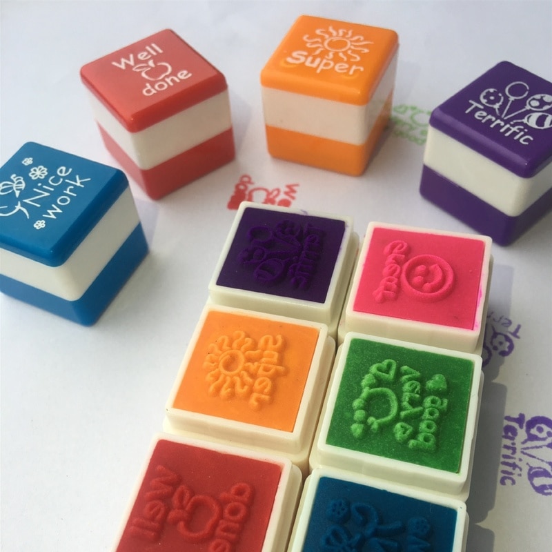 6pcs/set Teachers Stamper Motivation School Praise... – Grandado