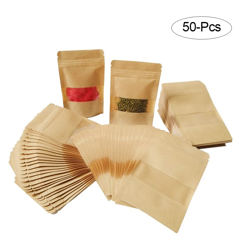 9*14cm Food Paper Bag Packaging Bag Window Kraft P... – Vicedeal