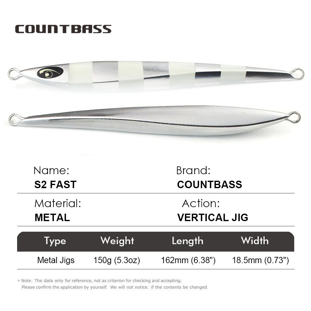 COUNTBASS 150g 5.3oz Vertical Jigging Lures with L... – Grandado