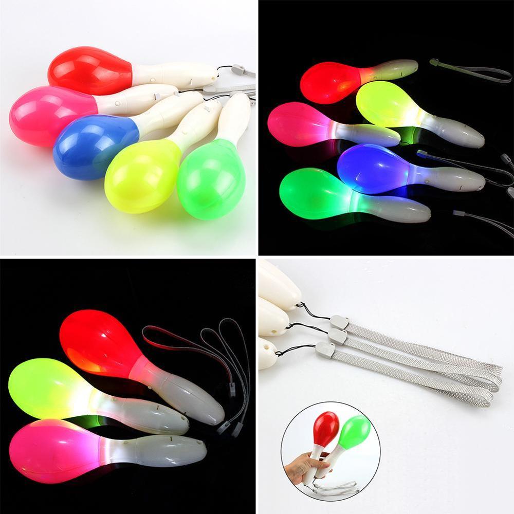 2pcs LED Maracas Light Flashing Multi-Color LED Ma... – Grandado