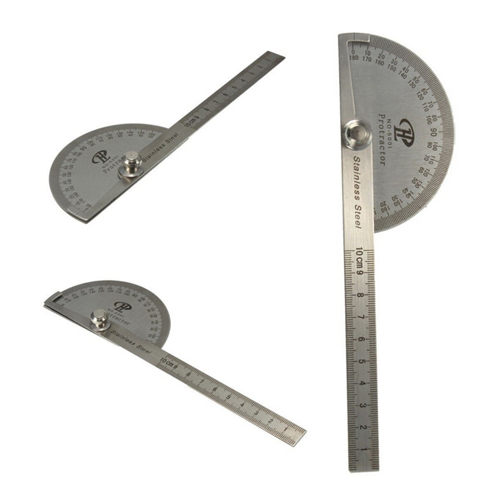 10cm Stainless Protractor Round Head Angle Finder ... – Vicedeal