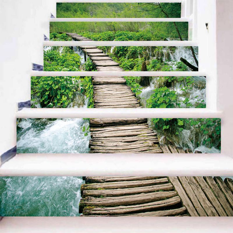 6pcs/set 3D Wood Bridge Staircase Stair Riser Floo... – Grandado