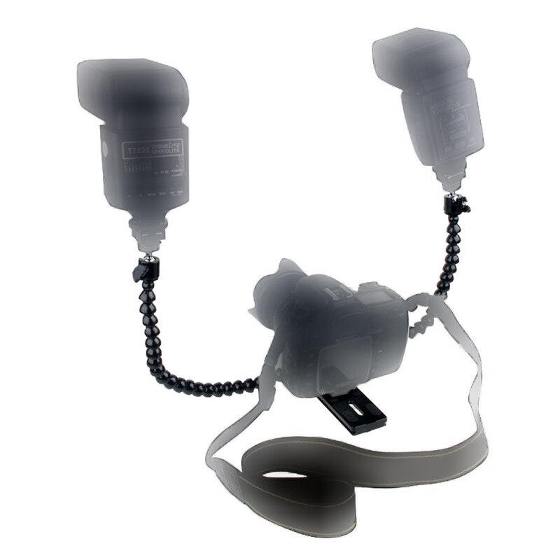 Flexible Dual Arm Shoe Flash Bracket Mount Holder ... – Grandado