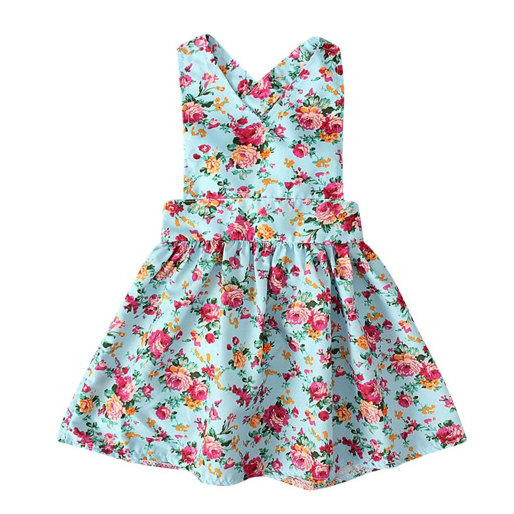 kids dress Baby Backless Lacing Floral Print Rompe... – Vicedeal
