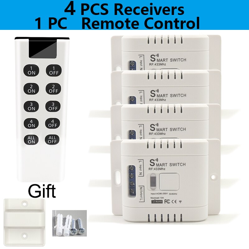 433 Mhz Smart Lichtschakelaar Draadloze Afstandsbe... – Grandado