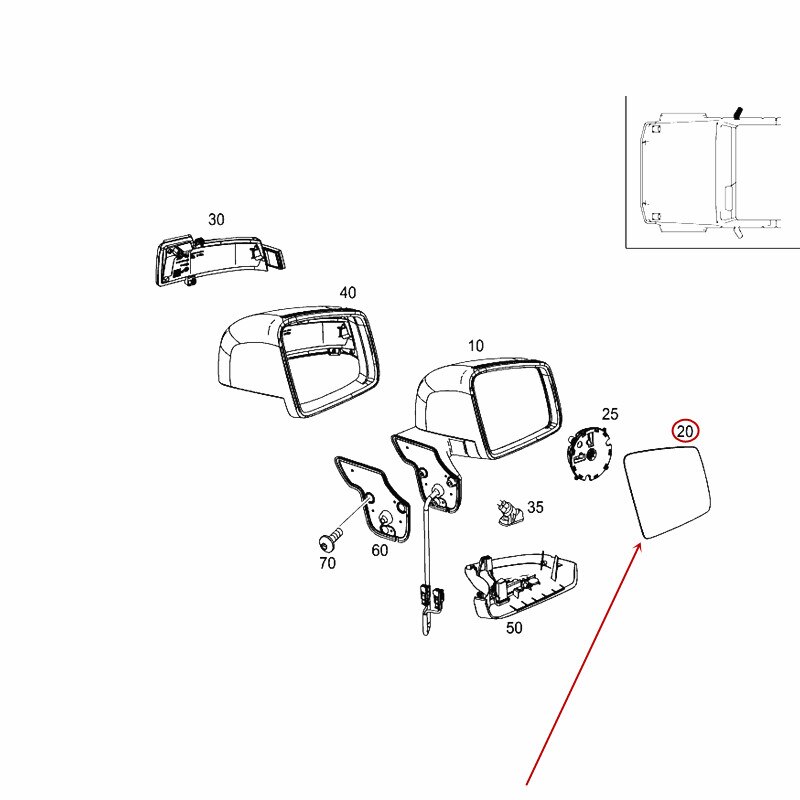 Auto Omkeren lens achteruitkijkspiegel lens Geschi... – Grandado