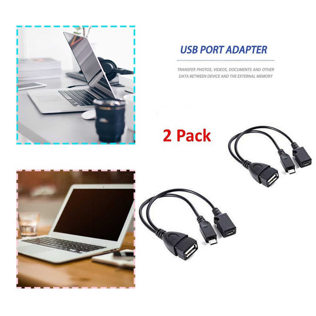 2 PCS Usb Port Terminal Adapter Otg Cable For Fire Tv 3 Or 2nd Gen Fire ...