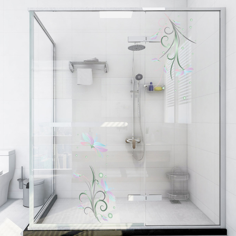 flowers white flower Wall Sticker fridge door glas... – Grandado