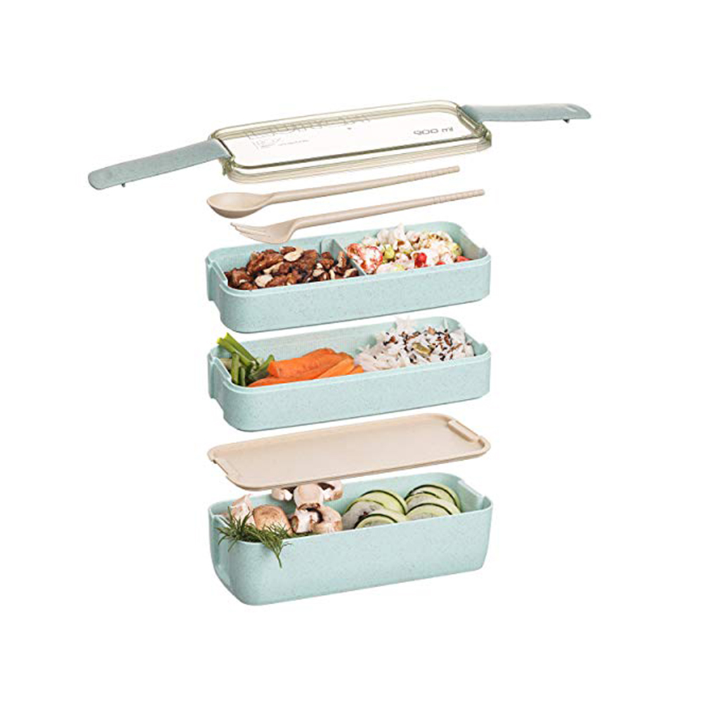 900Ml Food Grade Lunch Bento Box Met Servies Set T... – Vicedeal