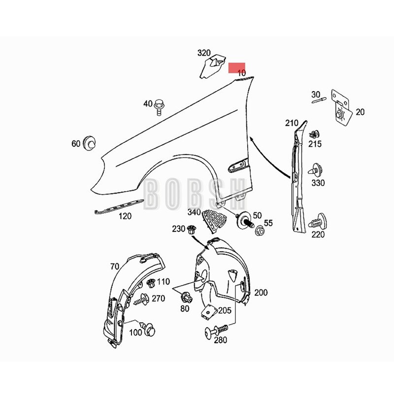 Auto Linksvoor Panel Mer Ced Esb EnzE280 E320 E400... – Grandado
