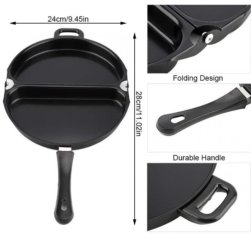 Folding Frying Pan Double Side Breakfast Skillet N... – Grandado