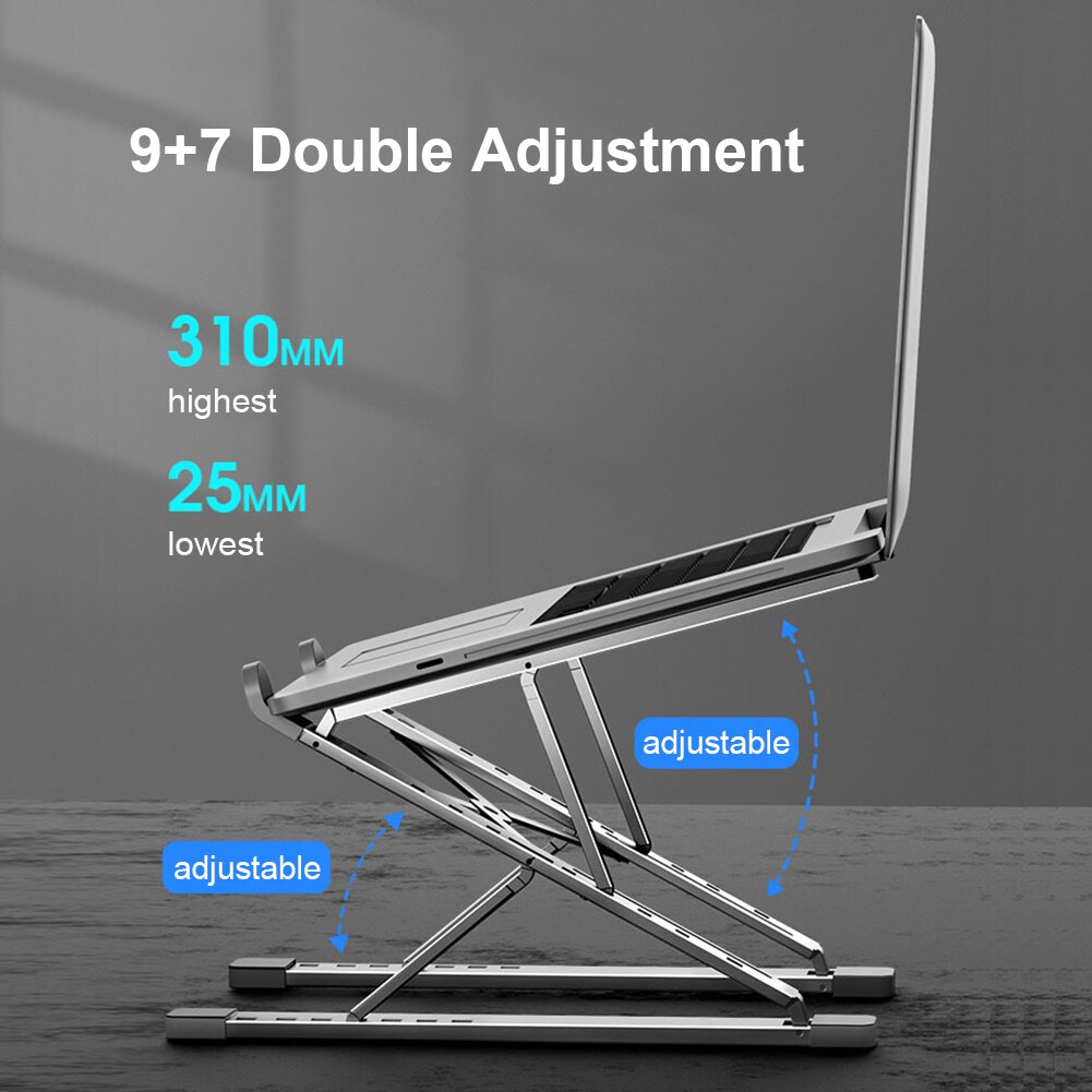 Foldable Laptop Riser Holder Support Height Adjust... – Grandado