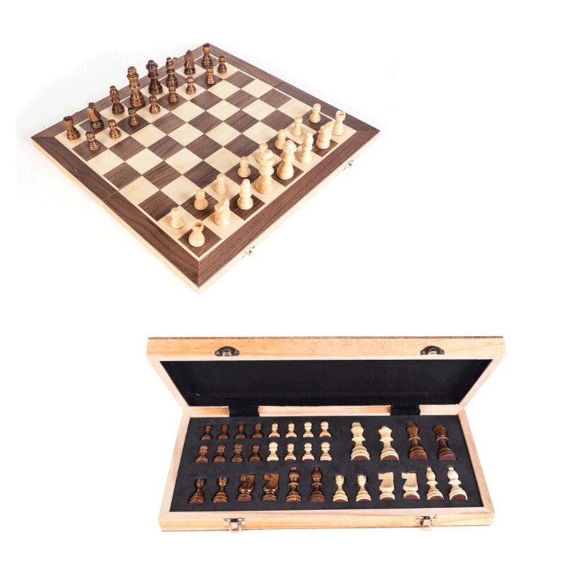 40x40cmChess Houten Houten Checker Board Effen Stu... – Grandado