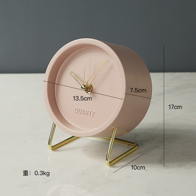 Nordic Desk Alarm Clock Modern Round Clock Simple ... – Grandado