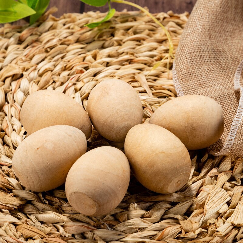 5pcs Easter DIY Wooden Egg Adornments Drawing Egg ... – Grandado