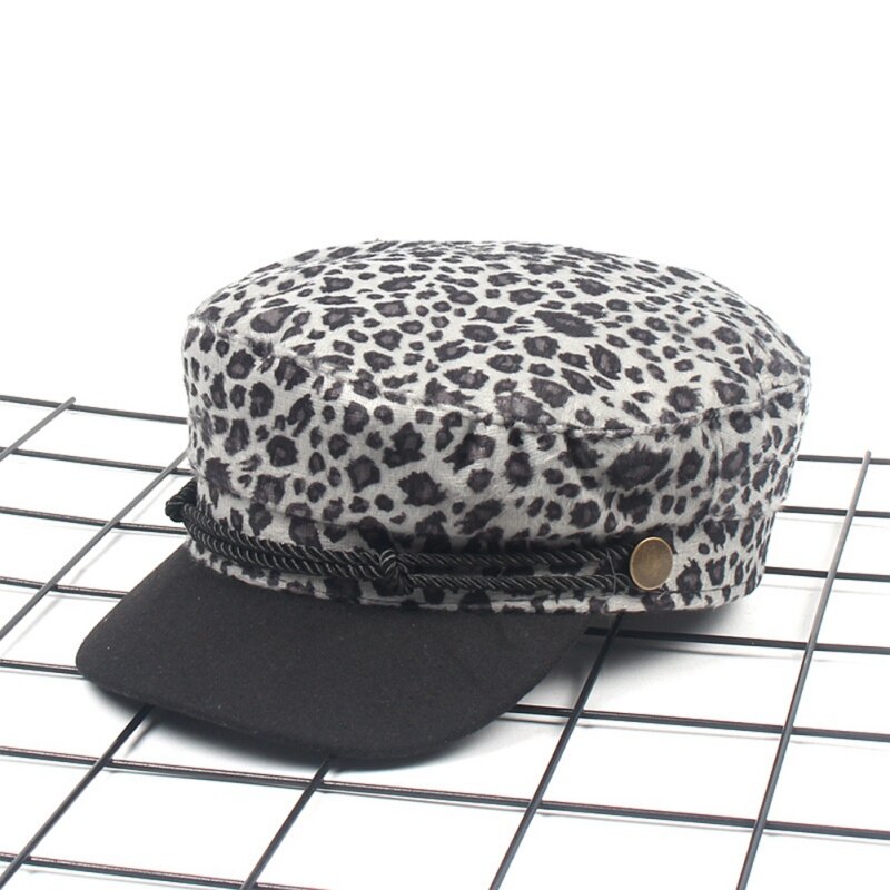 Leopard Printed Visors Autumn Winter Retro Flat Vi... – Vicedeal