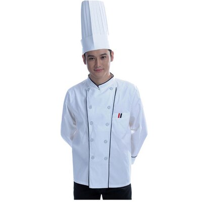 Chef Uniforms Clothing Long Sleeve Men Food Servic... – Vicedeal