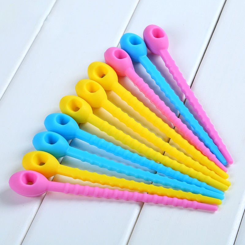 1/10pcs Food Grade Silicone Bag Ties Cable Managem... – Vicedeal