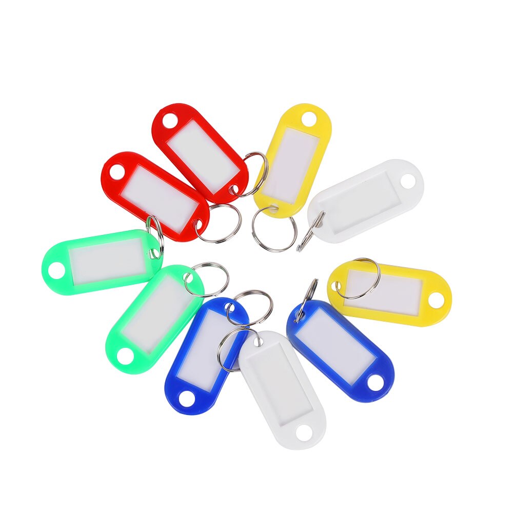 5/10 pcs Plastic Custom Split Ring ID Key Tags Eti... – Grandado