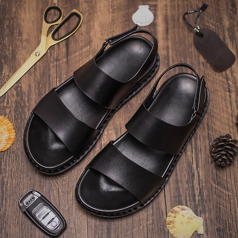 M-anxiu Men Concise Soft TPU Sewing Sole Peep-toe ... – Grandado