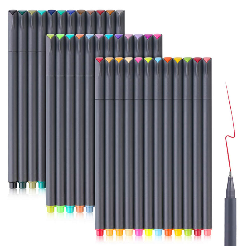 60 color Fineliner Pen set 0.4mm Micron Liner colo... – Vicedeal