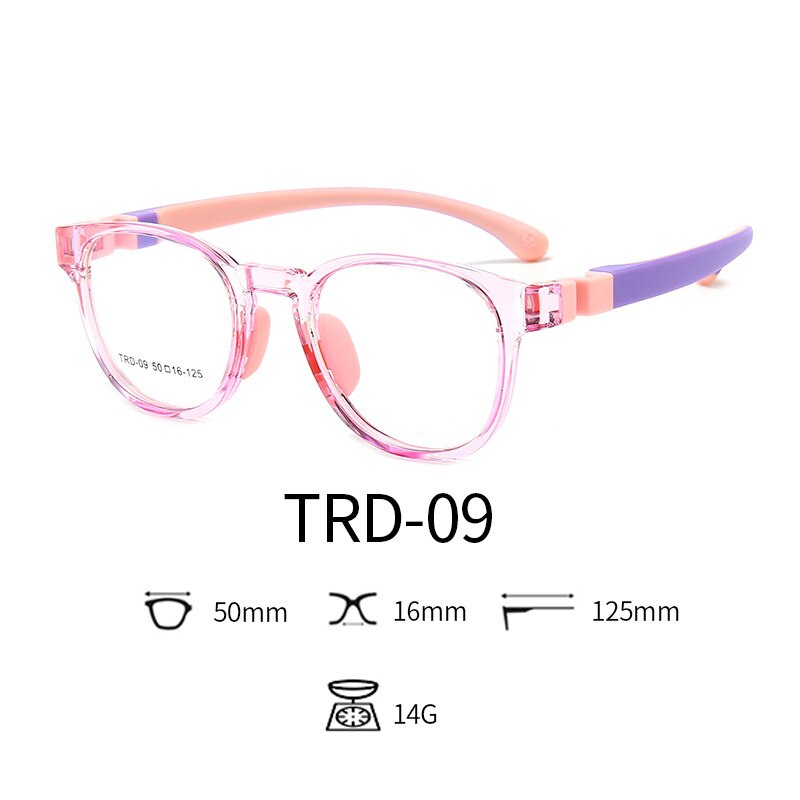 50-16-125 TR90 Siliconen Ronde Kids Flexibele Diop... – Grandado