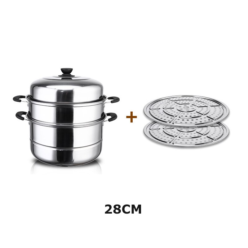 Stainless Steel Three layer Thick Steamer pot Soup... – Vicedeal