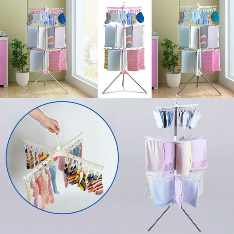 Multifunctionele vloer vouwen handdoek droogrek Ve... – Grandado