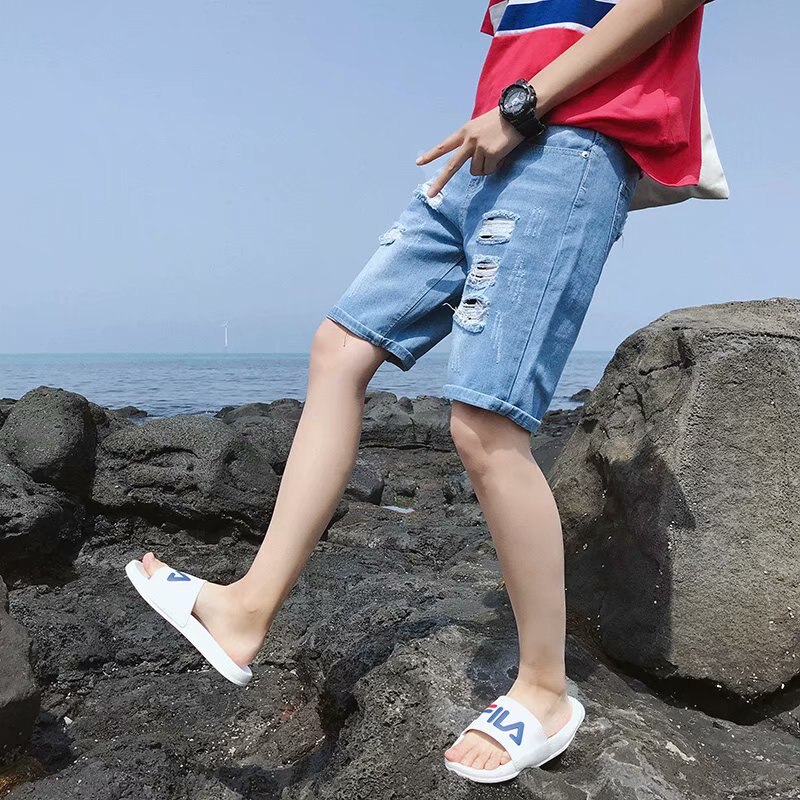 Dossan Summer Ripped Boyfriend Jeans For Mens Vint... – Grandado