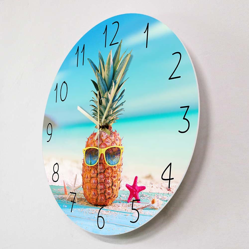 Pineapple With Sunglass On Seahore Summer Wall Clo... – Grandado