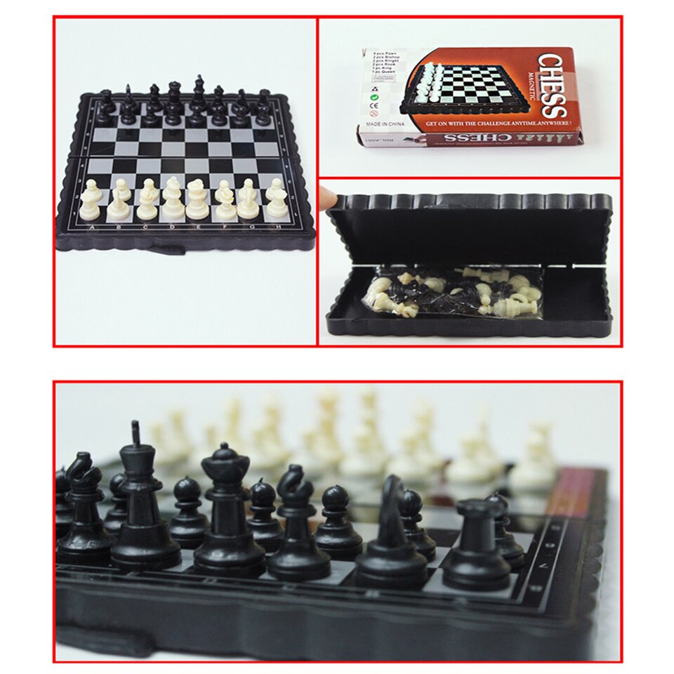 BSTFAMLY Plastic Mini Chess Set Portable Game of I... – Vicedeal