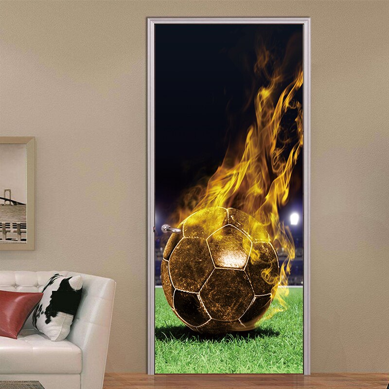 Pvc Waterproof Art 3D Print Football Home Decor Sp... – Grandado