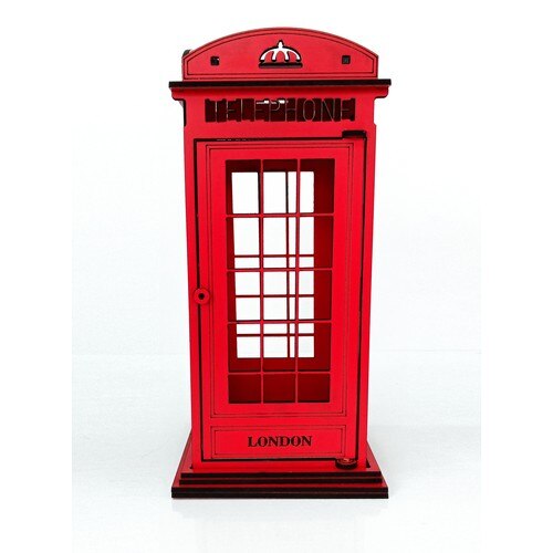 Decorative Wooden London Nostalgic Phone Booth Mod... – Grandado