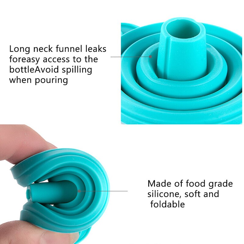 Food Grade Silicone Folding Funnels Kitchen Specia... – Grandado