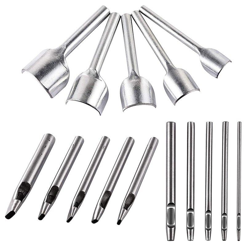 15 Pieces Leather Craft Tools Half-Round Cutter Pu... – Grandado