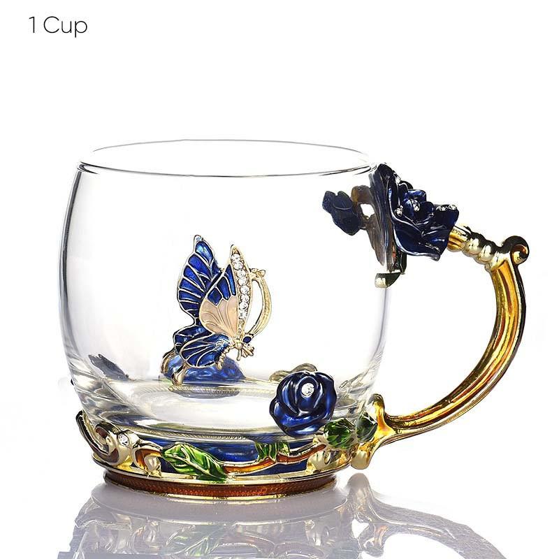 Enamel Colored Wine Glass Cup Beer Cocktails Water... – Grandado