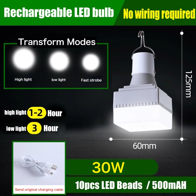 Camping Light Outdoor Solar LED Bulb Lights Batter... – Grandado