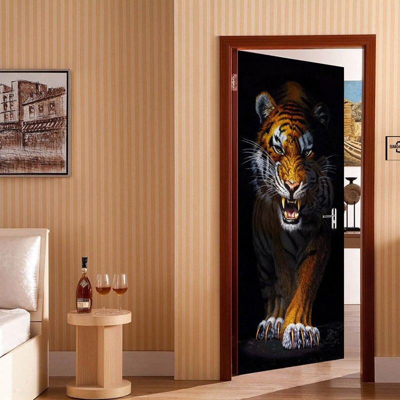 Modern 3D Tiger Wallpaper Wall Mural Home Decor Li... – Grandado
