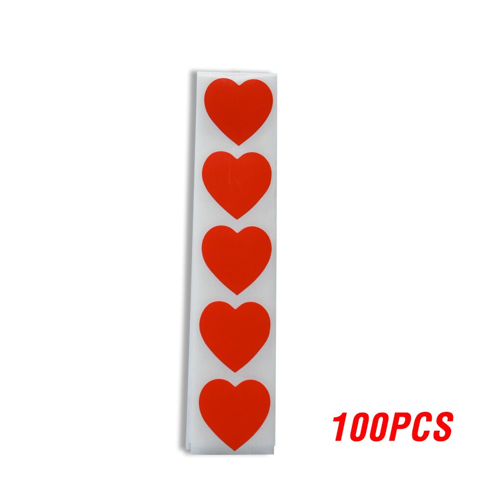 Heart Shape Red Stickers Seal Labels 100-500pcs La... – Grandado