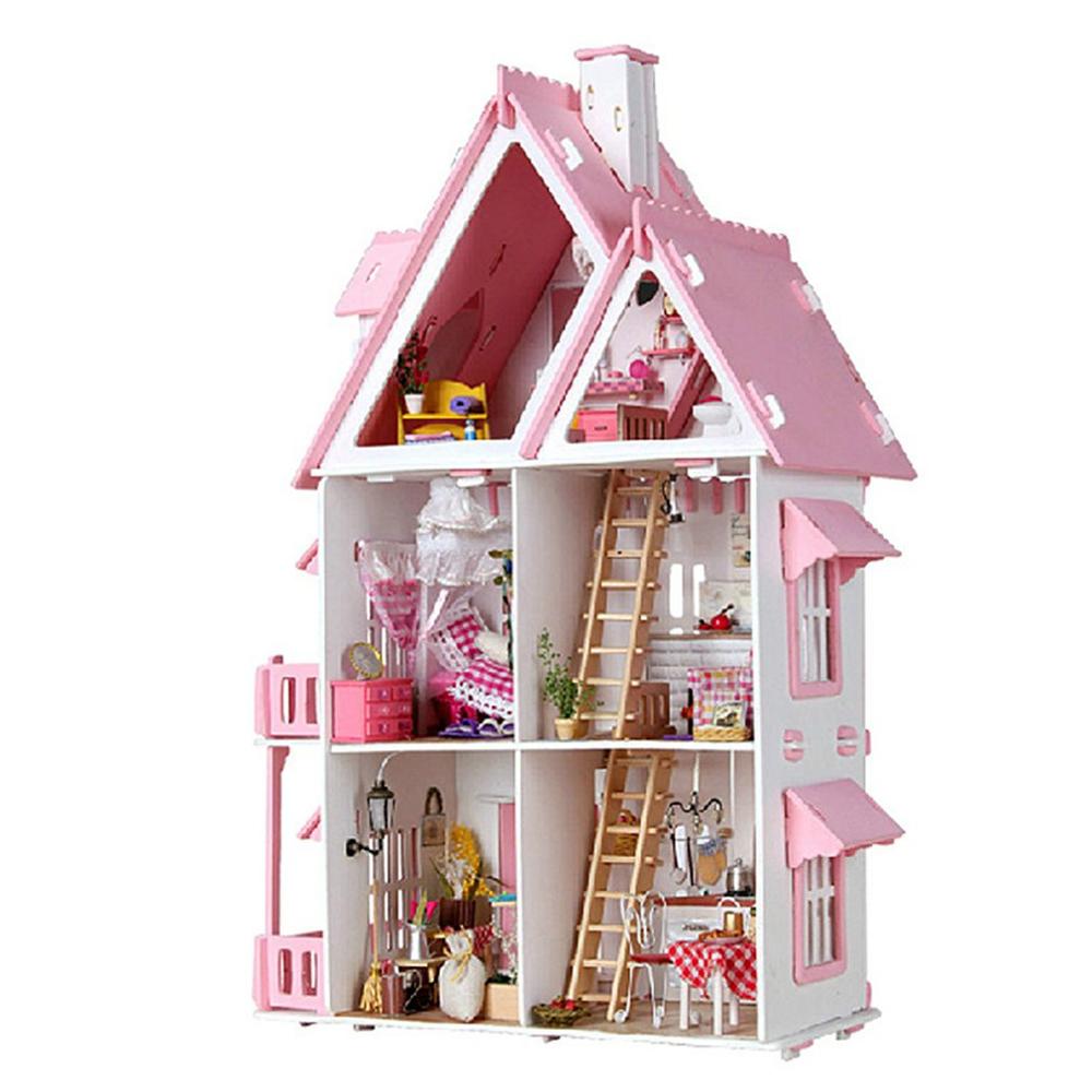 DIY Doll House Villa Model Wood 3D Puzzle Toys Hou... – Vicedeal