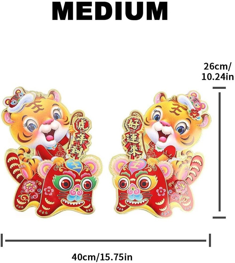 Chinese Year Blessing Door Sticker Decorative 2022... – Grandado