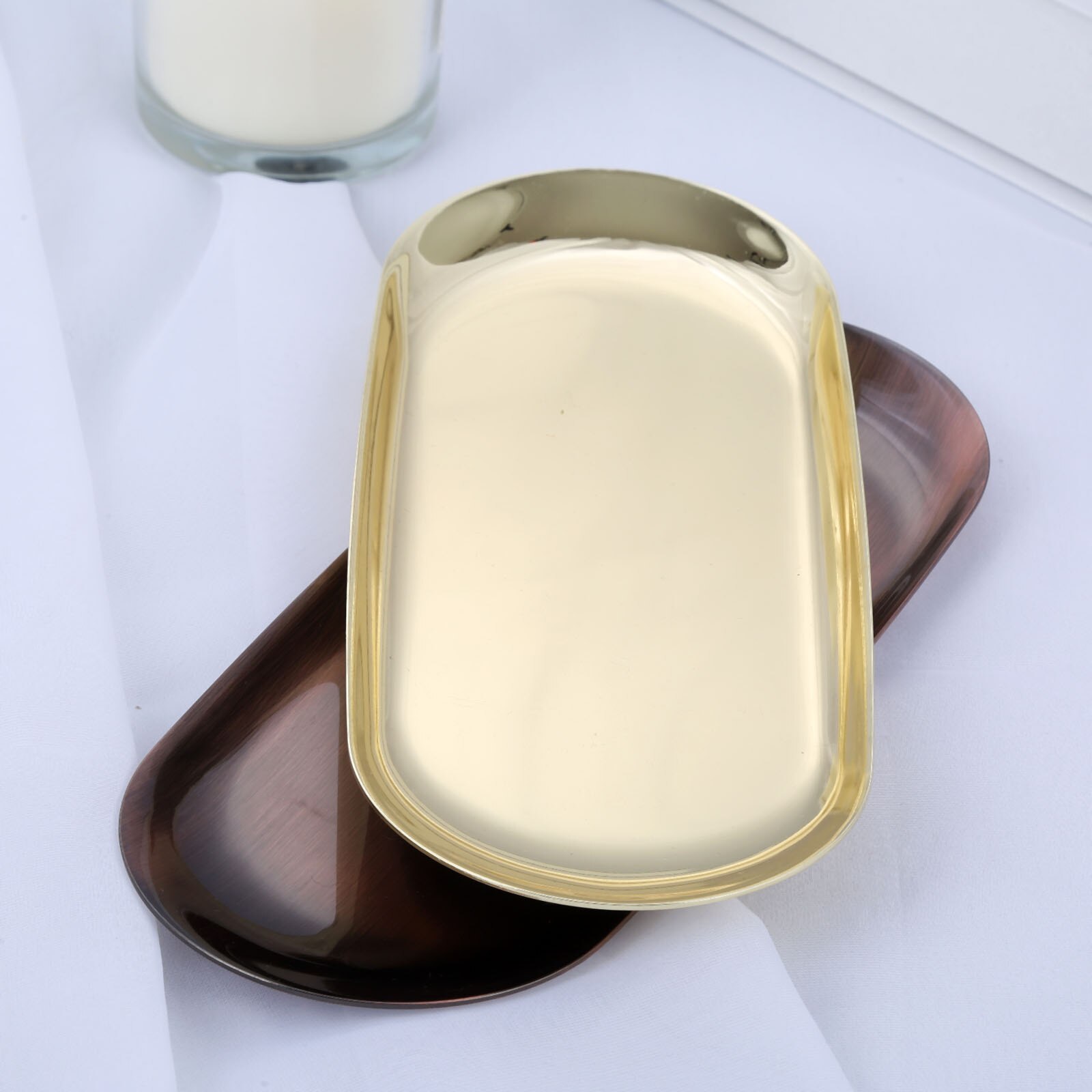 1pc Candle Tray Stainless Steel Storage Tray Dish ... – Grandado