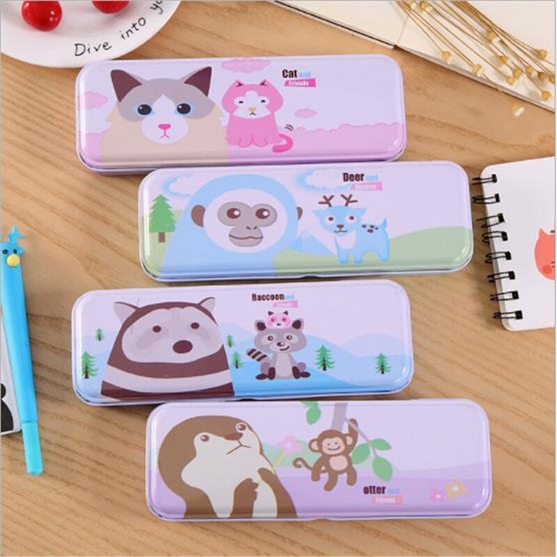 Cute Cartoon Double-layer Stationery Box Tin Box P... – Vicedeal